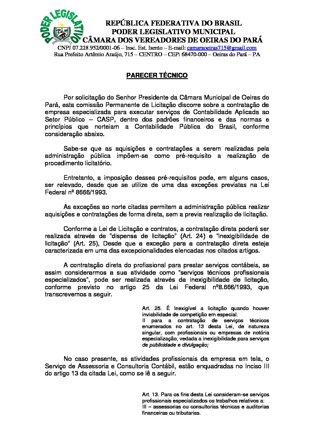 O Que é Um Parecer Técnico - NAZAEDU
